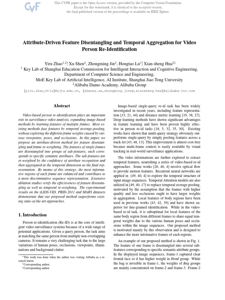 Zhao Attribute-Driven Feature Disentangling and Temporal Aggregation For Video Person Re ...