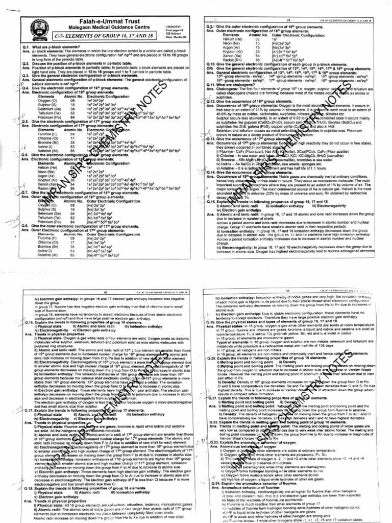 Chem Chap7 | PDF | Periodic Table | Electron Configuration