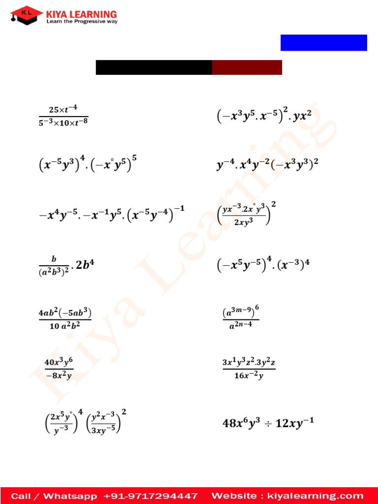 Exponential Function Simplification | PDF
