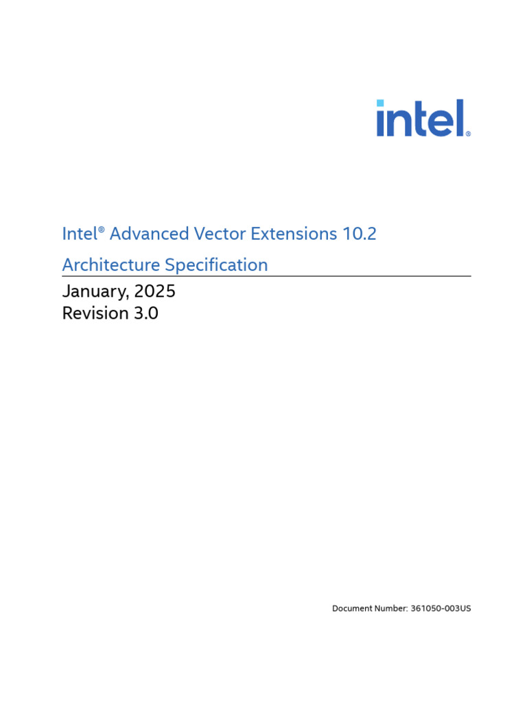 Intel Avx10.2 Spec Jan2025 2 | PDF | Computer Science | Computing