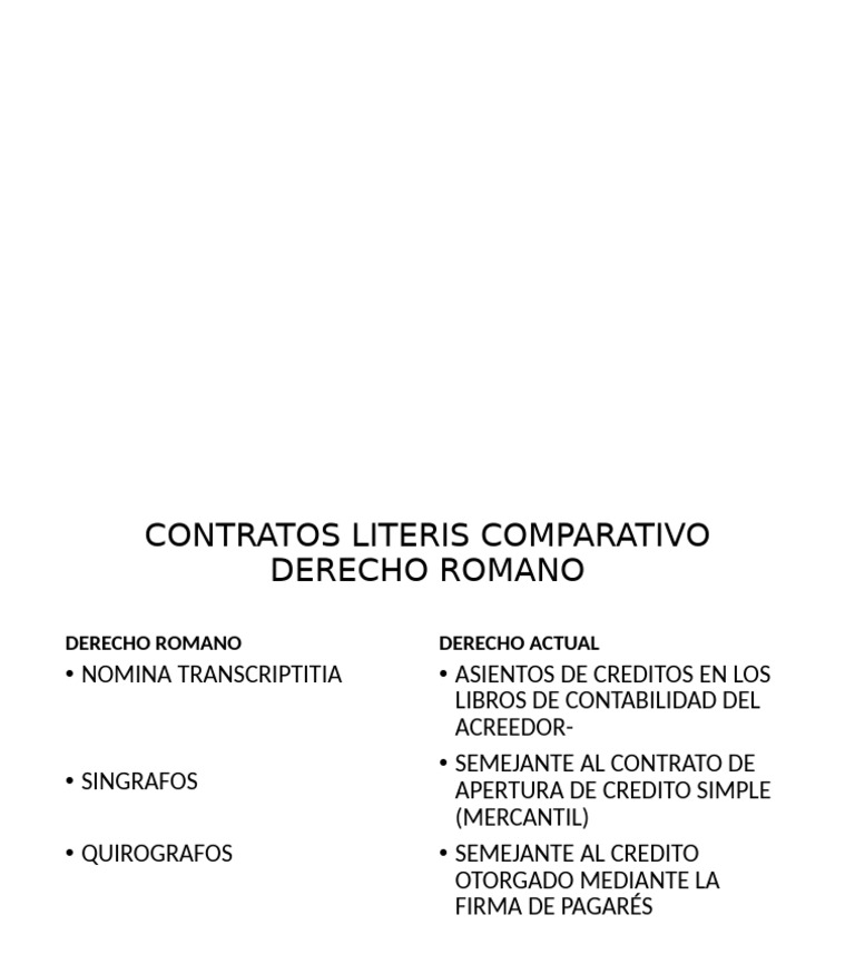 Contratos Literis Comparativa | PDF