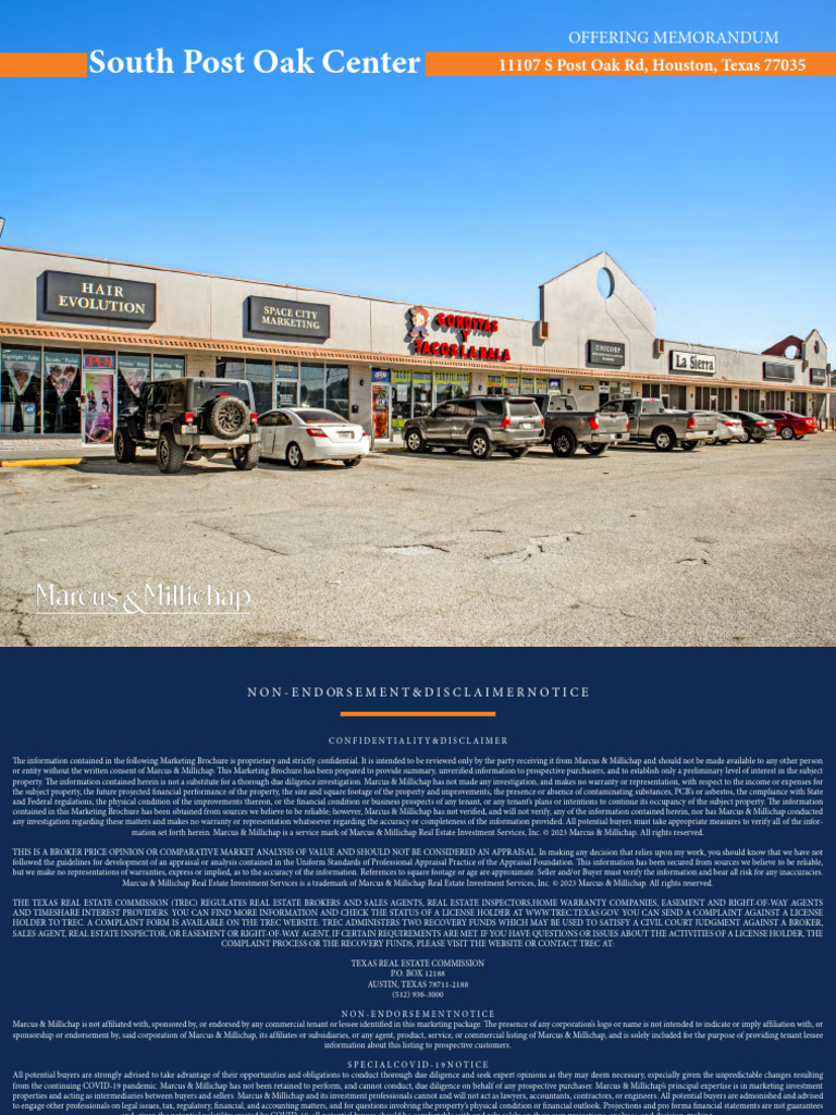 South Post Oak Center - OM MNet1 | PDF | Cost Of Living | Houston