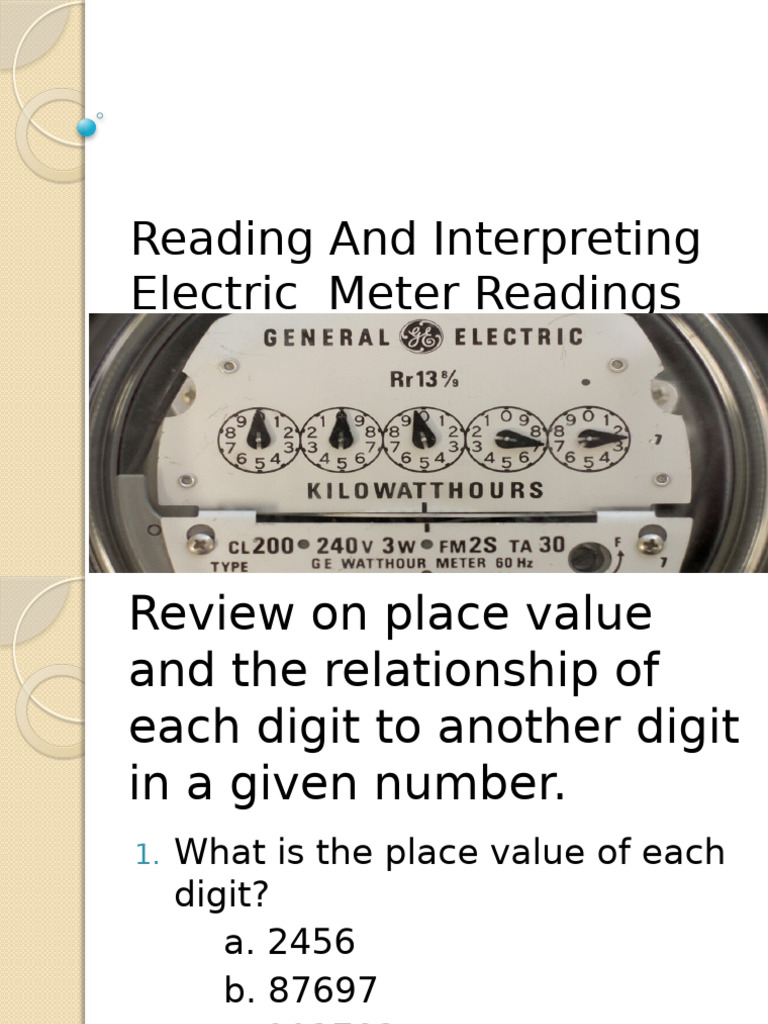 Reading Interpreting Electric Meter | PDF | Electrical Engineering ...