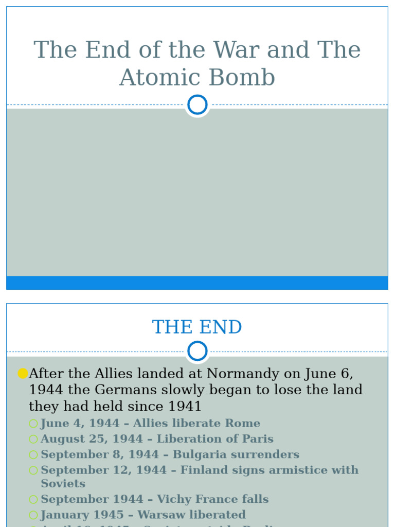 End of WWII: Atomic Bomb Impact | PDF | Surrender Of Japan | Atomic ...