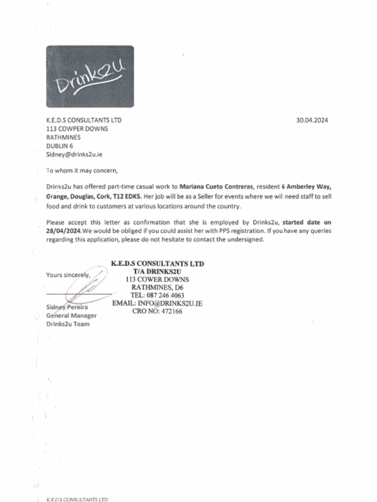 Mariana Cueto PPS Letter 2 | PDF