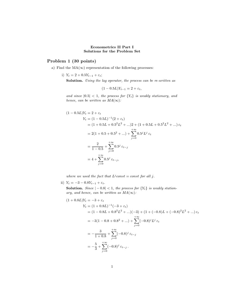PS1_sol | PDF | Applied Mathematics | Mathematics