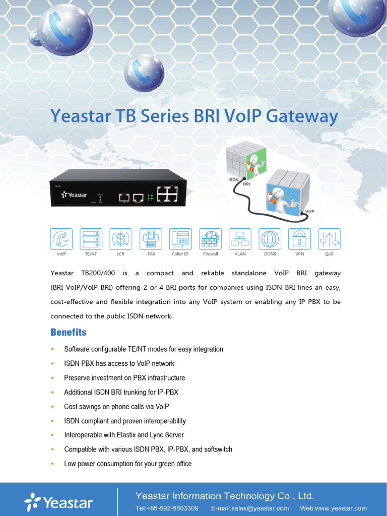 Yeastar XTB_Series | PDF | Voice Over Ip | Session Initiation Protocol