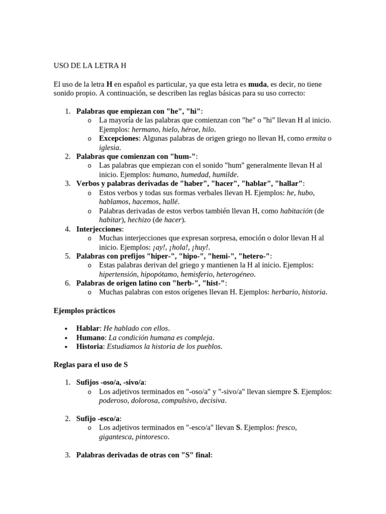 Reglas Ortográficas | PDF | Verbo | Gramática