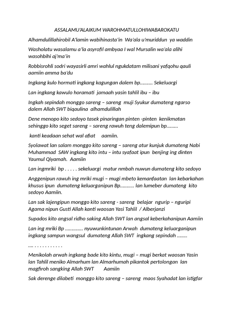 Mukodimah Pidato | PDF