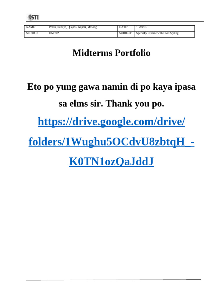 Midterms Portfolio | PDF