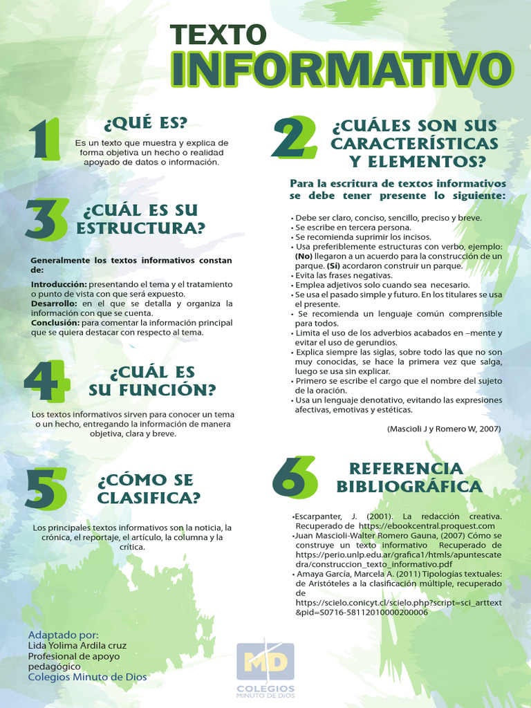 Guía de Textos Informativos | PDF | Adverbio | Información