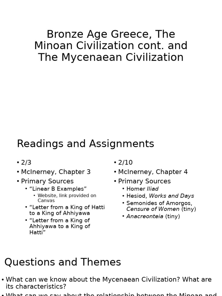 Bronze Age Greece, The Mycenean Civilization | PDF | Mycenaean Greece ...