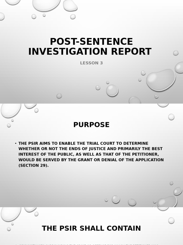 Probation Investigation Guide | PDF | Probation | Presentence ...