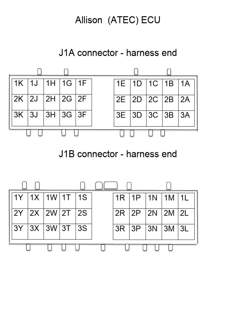 J1A J1B Harness Connector ATEC ECU | PDF