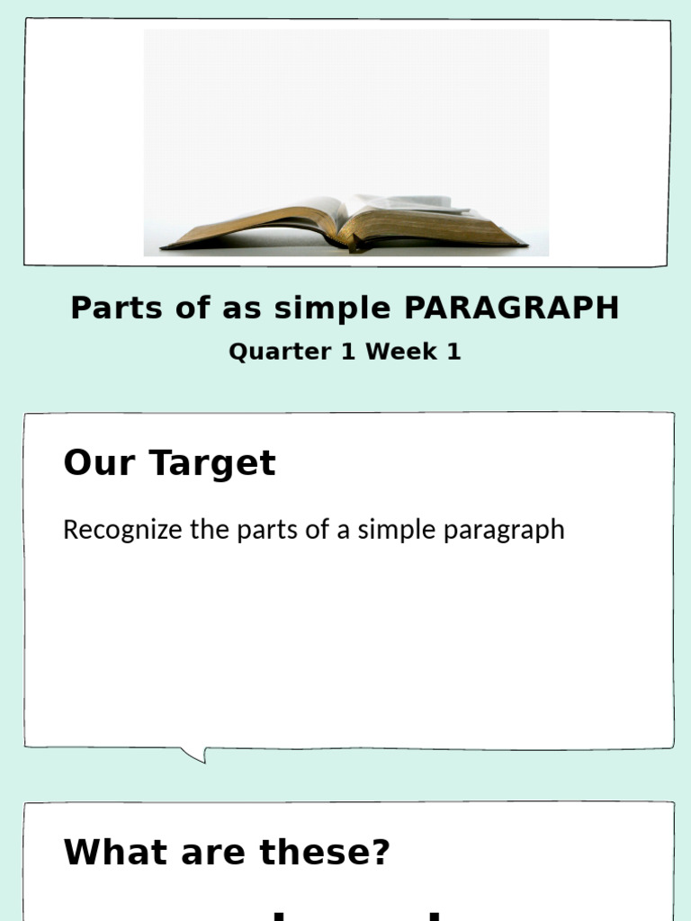 Parts of as Simple PARAGRAPH | PDF | Paragraph