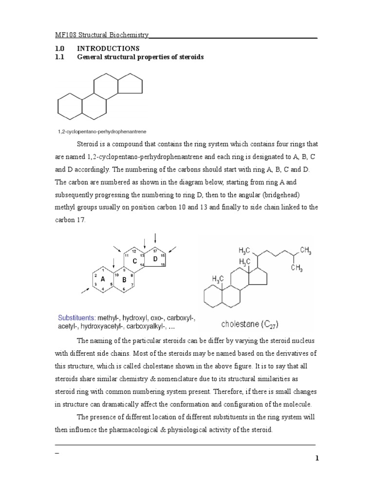 Structural Biochemistry of Steroids | PDF | Science & Mathematics
