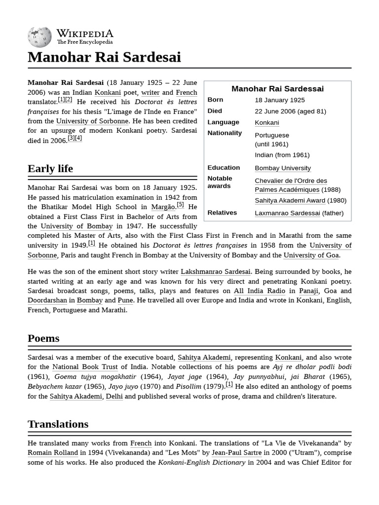 Manohar_Rai_Sardesai | PDF