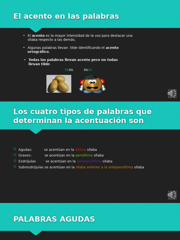 El Acento en Las Palabras | PDF | Voz humana | Estrés (lingüística)