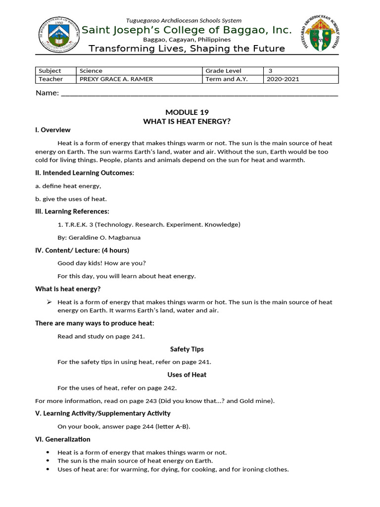 Module 19 Science 3 Pdf