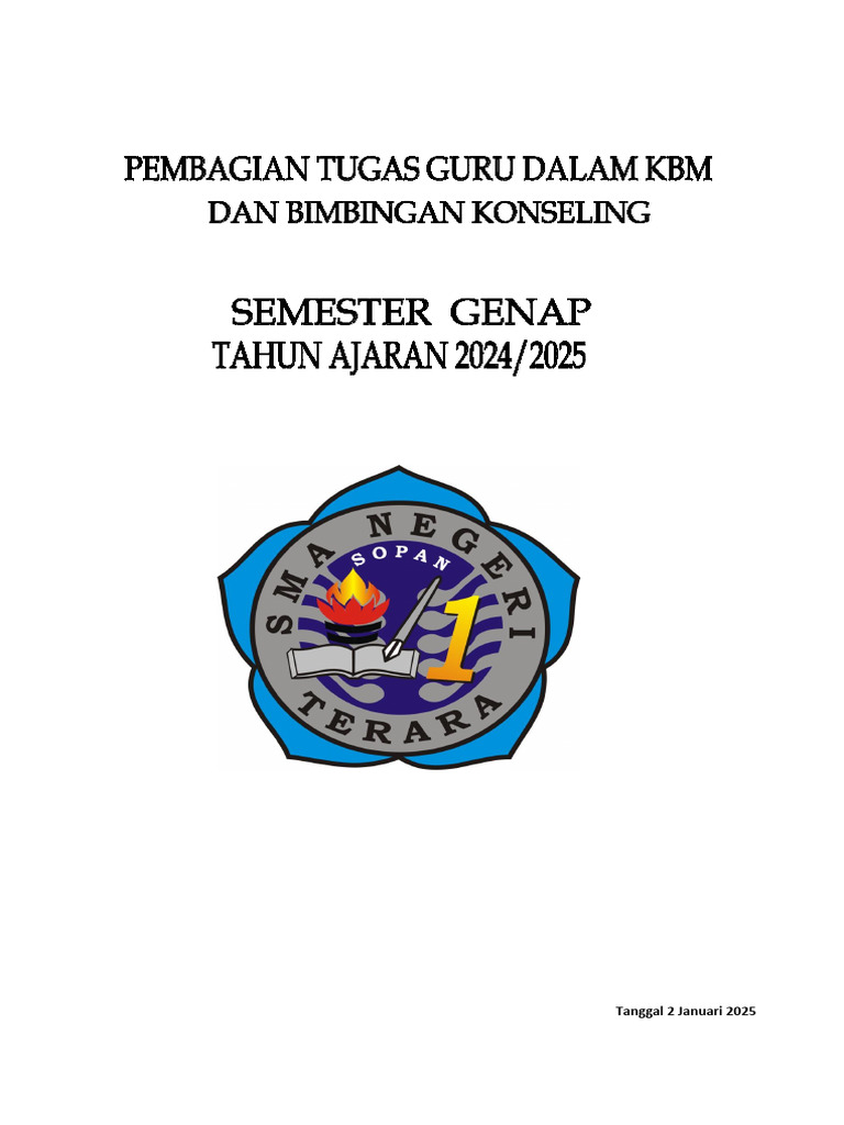 SK Pembagian Tugas Genap TA 2024-2025 PDF | PDF