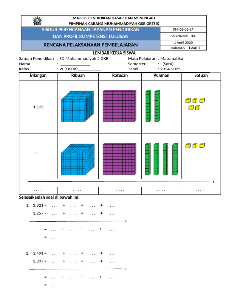 LKS Kelas 3 Penjumlahan | PDF