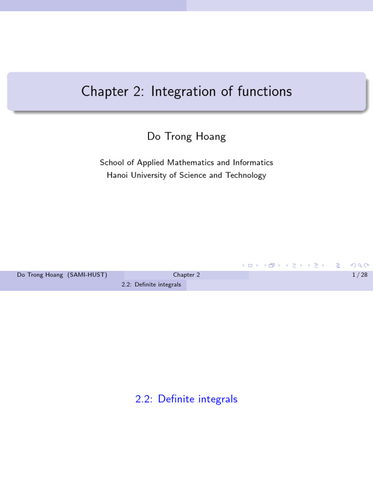 W8-10_Chap2-MI111E | PDF | Integral | Mathematical Physics