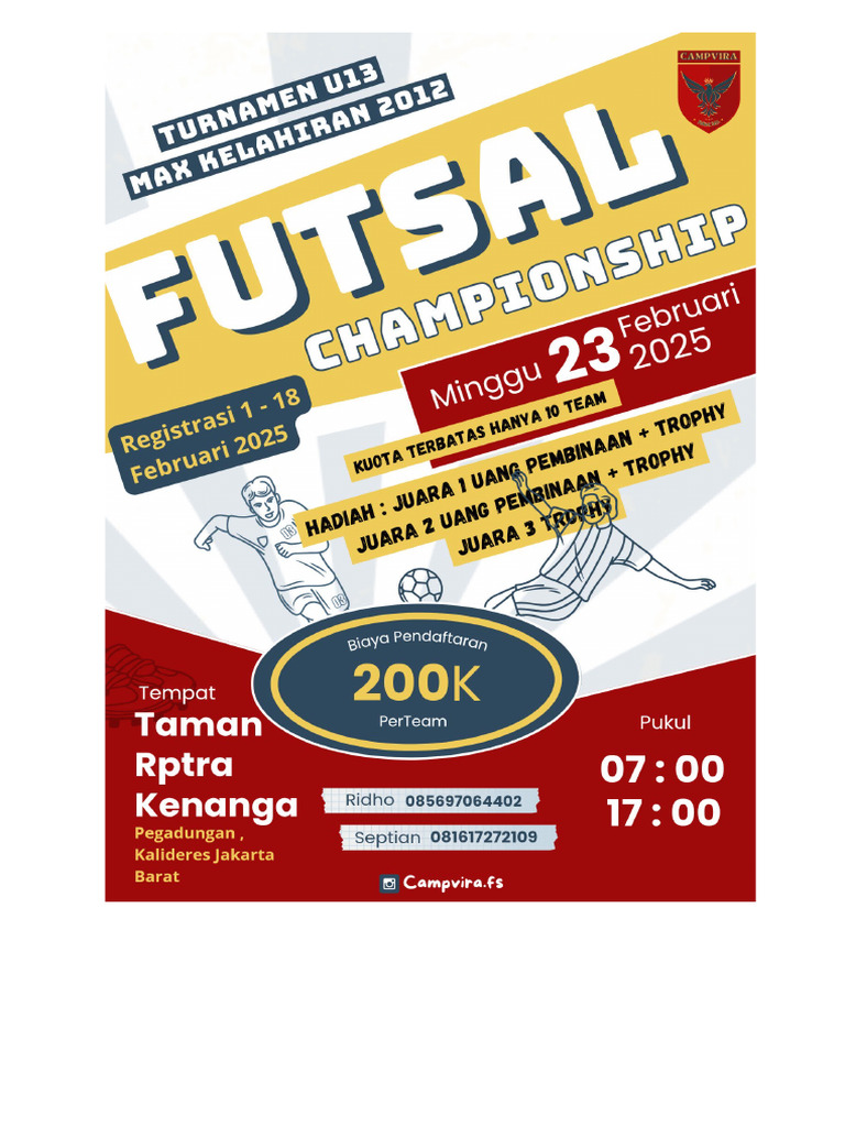 Proposal Tournament Por Five Cup Stkipkn | PDF