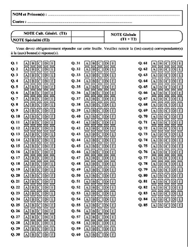 Feuille de Composition | PDF