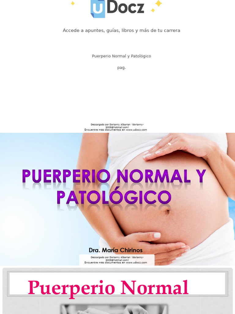 Puerperio Normal y P 389516 Downloadable 3017314 | PDF | Periodo ...