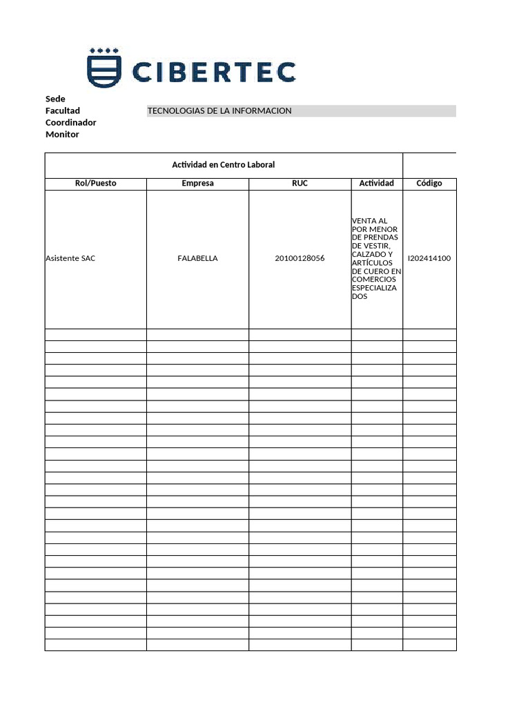 Anexo 1B - Hoja de Seguimiento Para EFSRT en CL | PDF