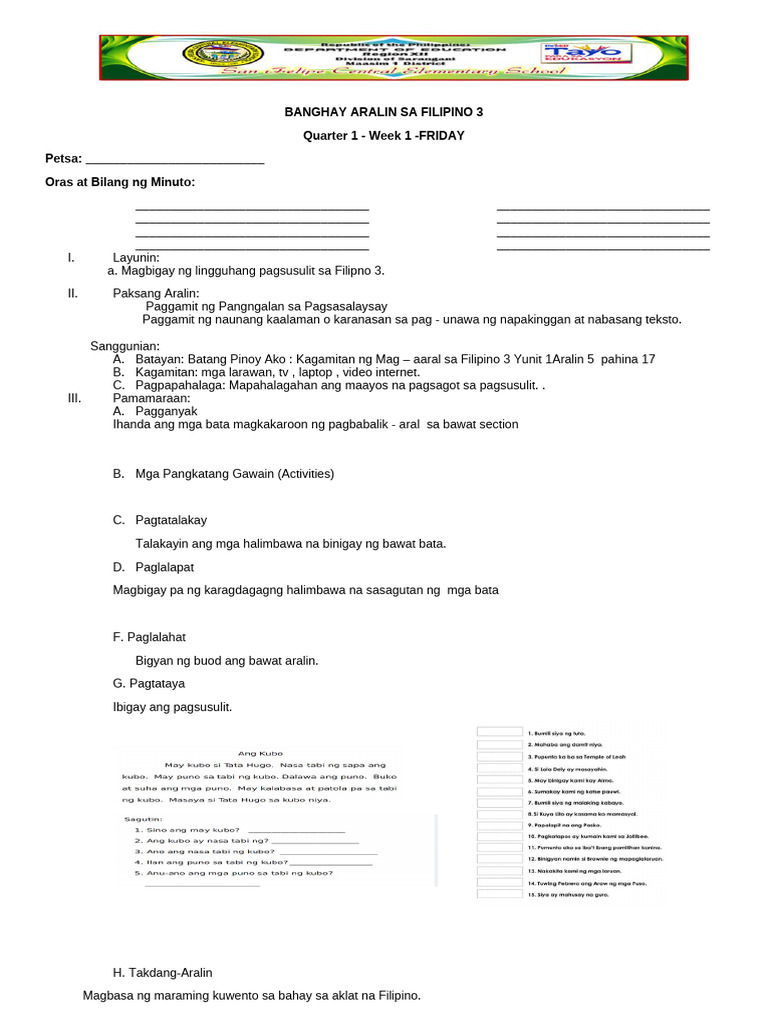 DLP_FIL 3 _Q1_W1 - FRIDAY | PDF