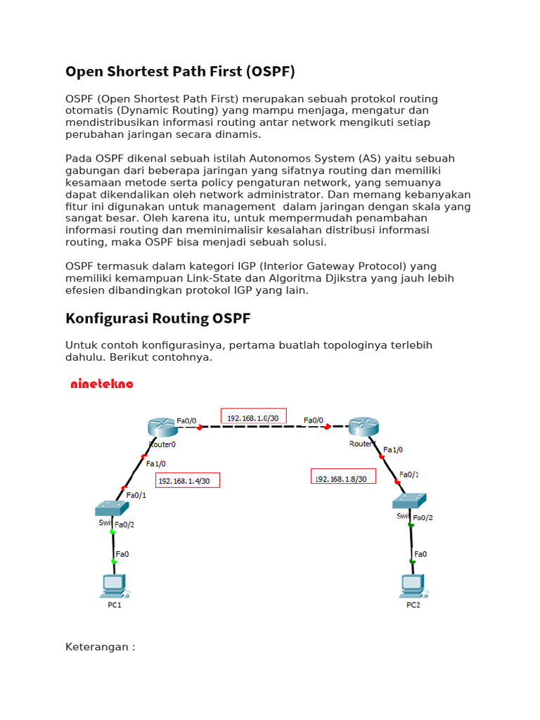 Paket Tracer OSPF | PDF