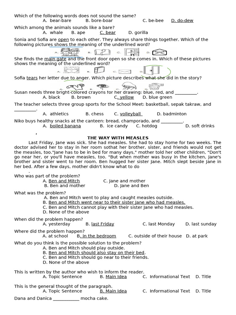 ENGLISH - PT3 | PDF