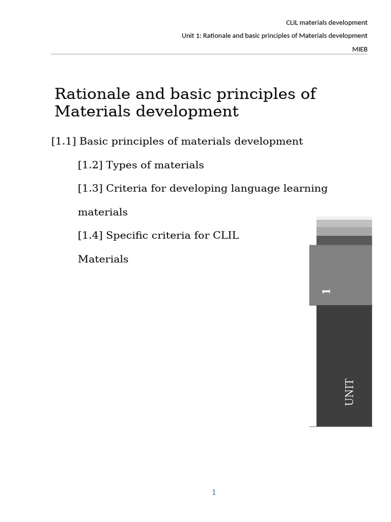 Unit 1 | PDF | Learning | Second Language