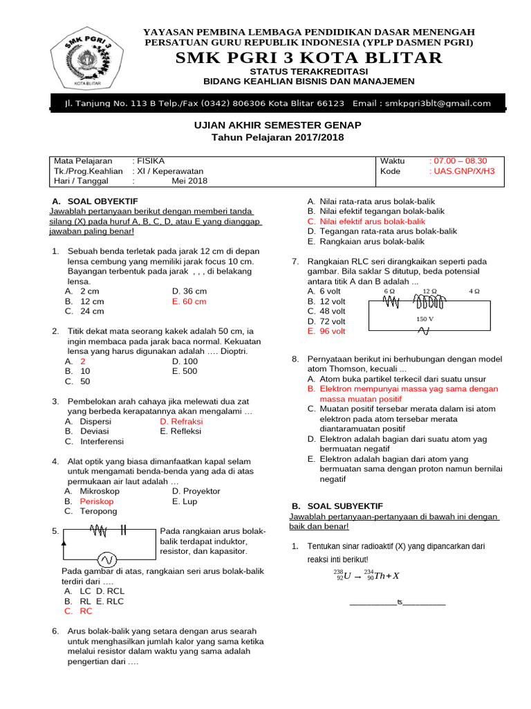 Fisika XI Genap'18 | PDF
