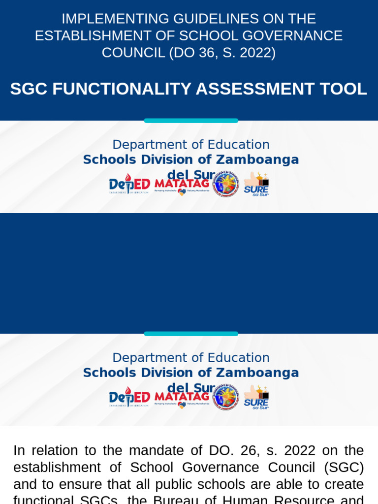 SGC Functionality Assessment Tool-Sir Castelo | PDF | Governance