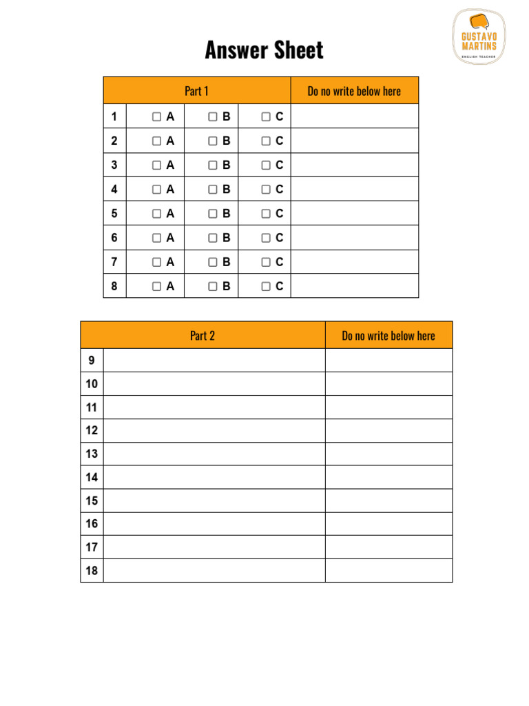 Paper 3 - Answer Sheet - Documentos Google | PDF