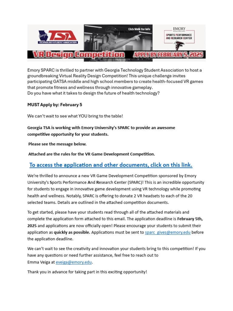 Emory SPARC Is Thrilled To Partner With Georgia Technology Student ...