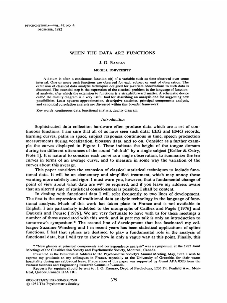 Extending Classical Analysis to Functions | PDF | Data | Function ...