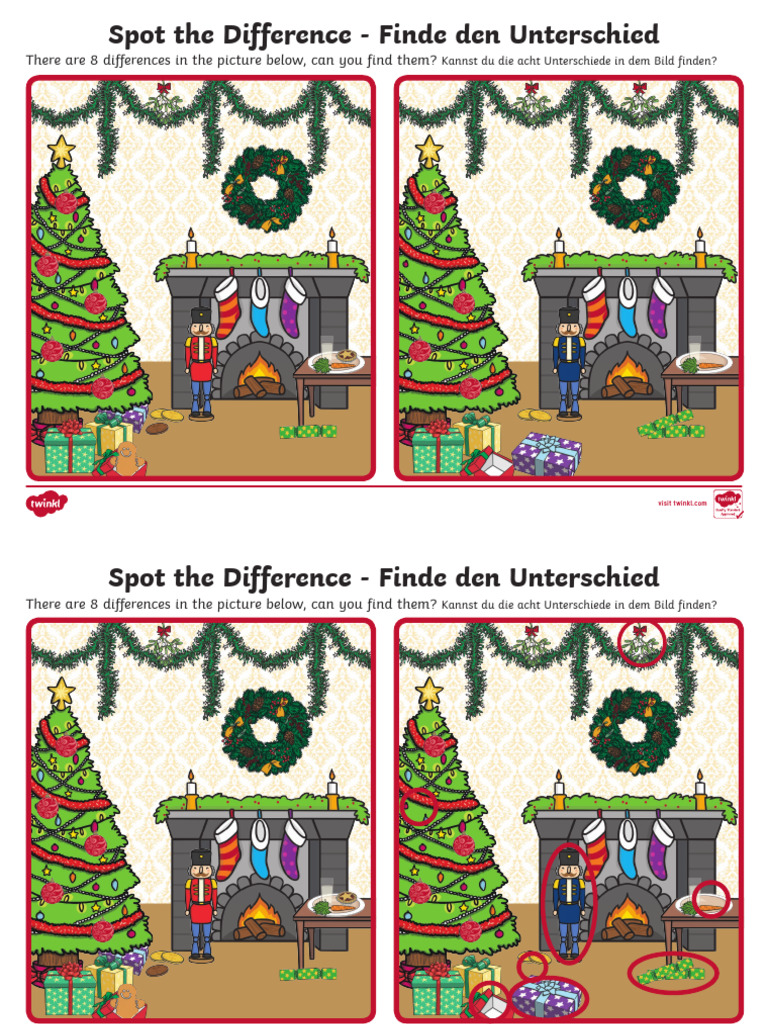 Spot the Difference Activity PDF | PDF