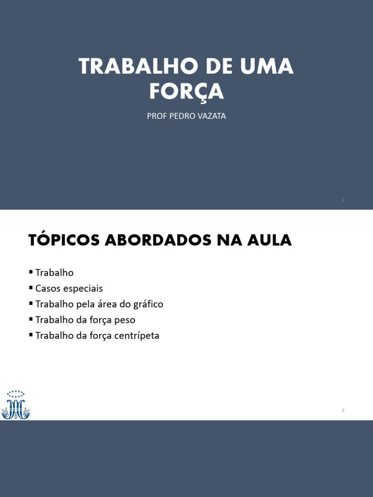 Trabalho de Forças: Conceitos e Cálculos | PDF | Força | Física