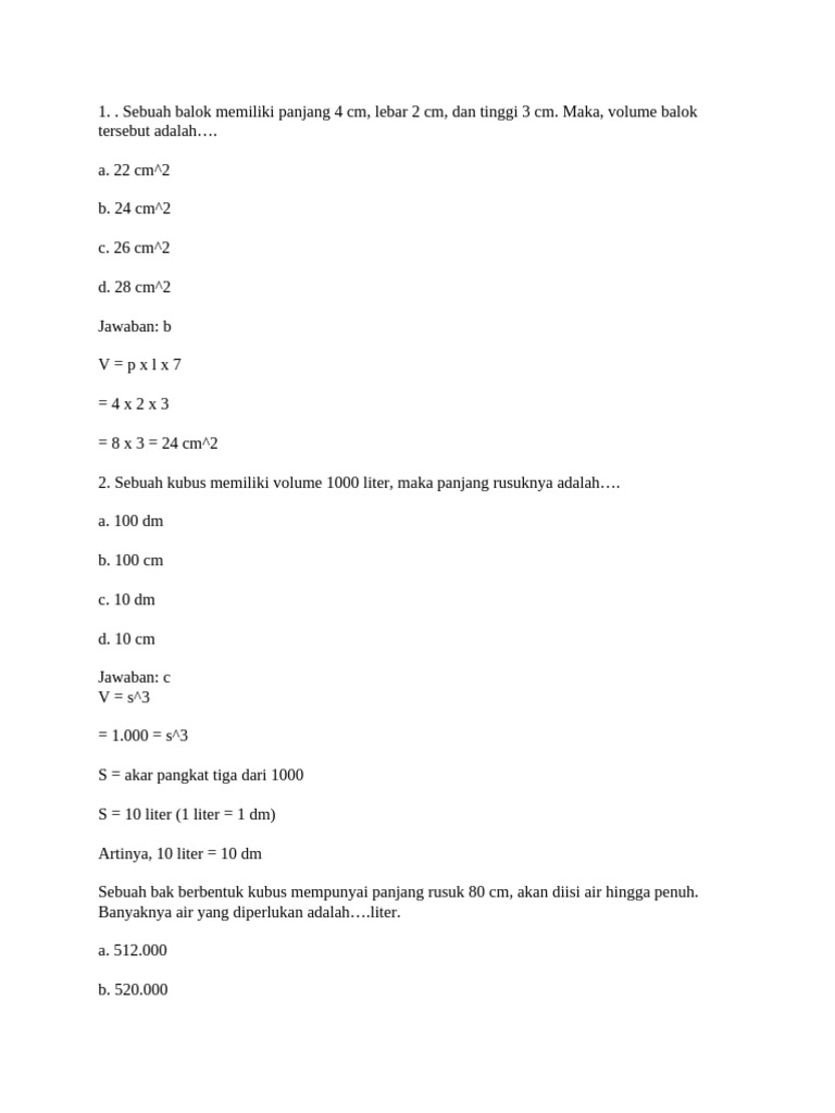 Soal Matematika | PDF
