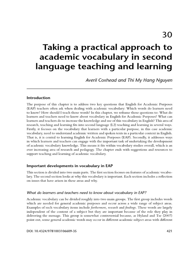 Handbook of Practical Second Language Teaching And... - (Part V Vocabulary and Grammar) - 3 ...