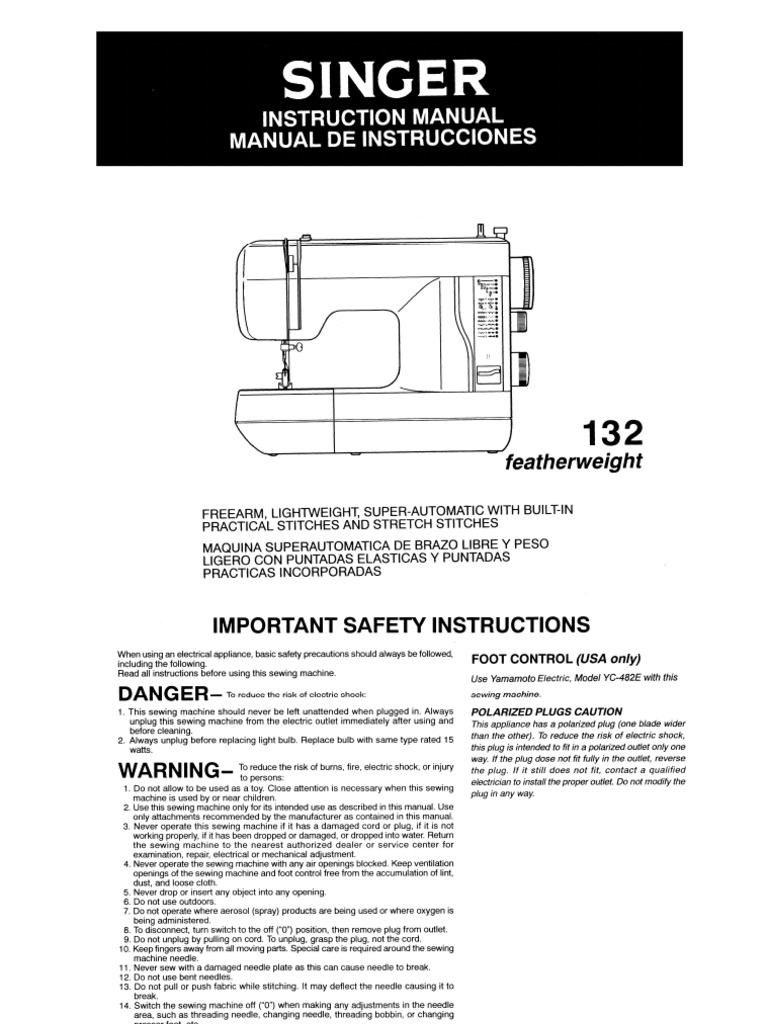 SINGER 132 and 132Q Featherweight Sewing Machine | PDF