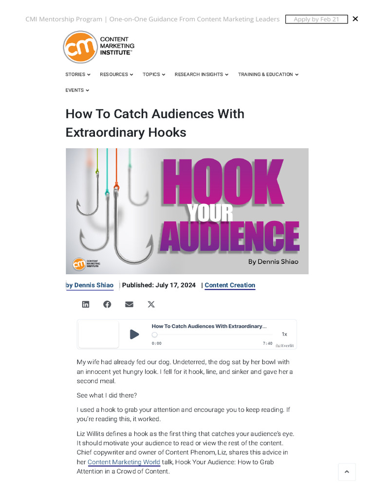 How To Catch Audiences With Extraordinary Hooks | PDF