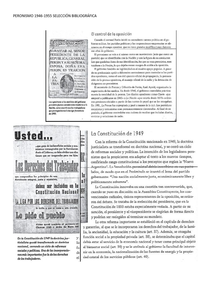 Peronismo 1946 1955 | PDF