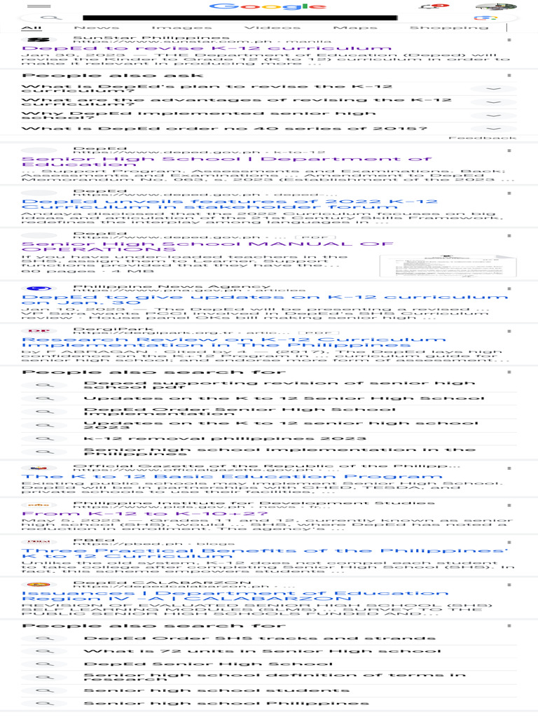 Deped Supporting Revision of Senior High School - Google Search | PDF ...