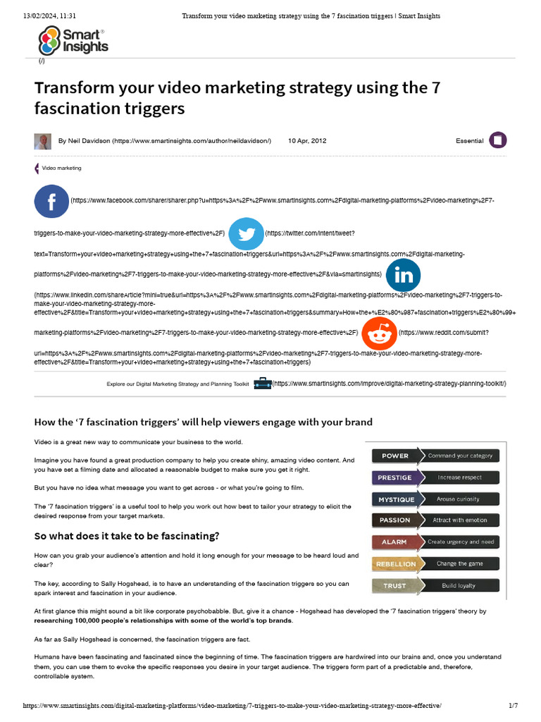 Transform Your Video Marketing Strategy Using The 7 Fascination ...