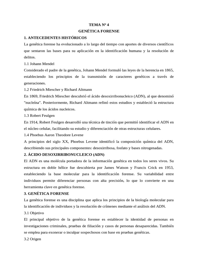Evolución de la Genética Forense | PDF | Adn | Genética