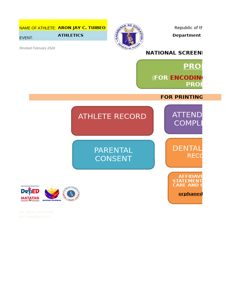 Athlete Profile: Aron Jay Tuibeo | PDF | Clinical Medicine | Medical Specialties